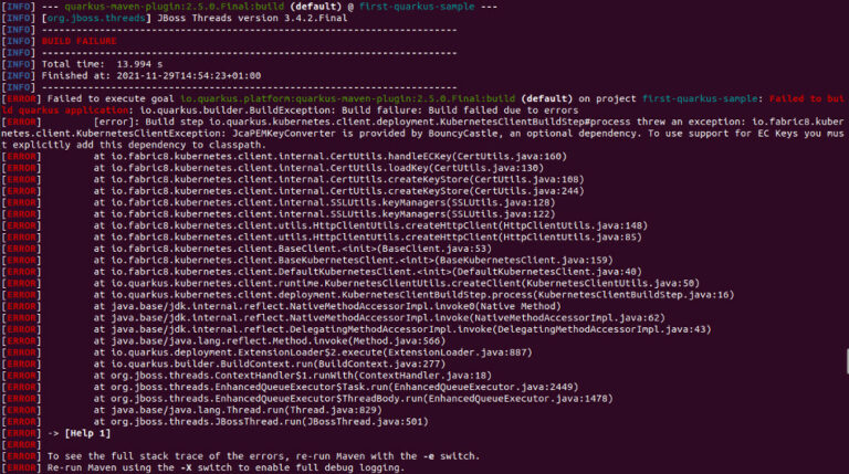 Quarkus Creating Kubernetesyml Fails Helmuts Kubernetes Blog